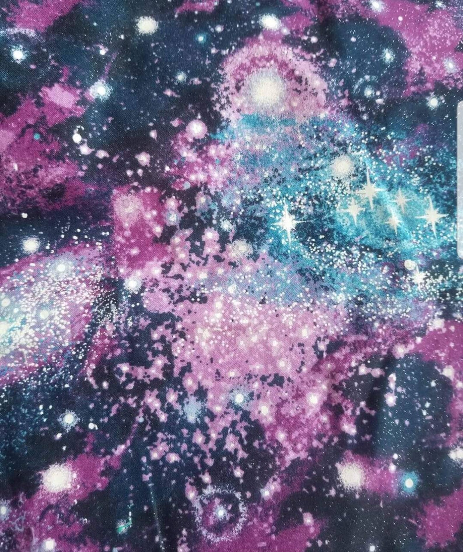 Galaxy Glitter Space Fabric | Etsy