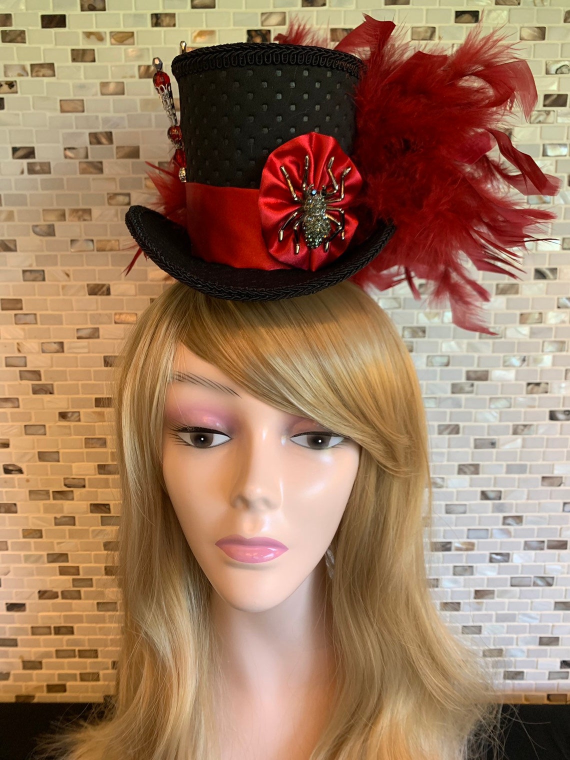 Dracula, Spider, Mini Top Hat, Vampire Steampunk Fascinator, Halloween ...