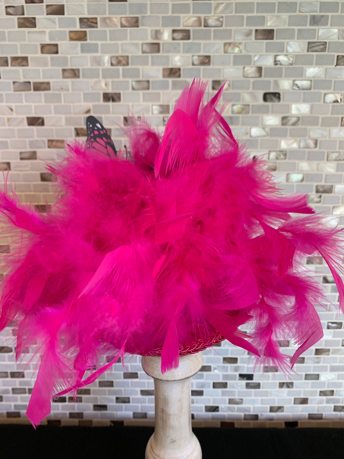MADE to ORDER ONLY!! Hot Pink and Blue Mini Top Hat, Butterfly ...