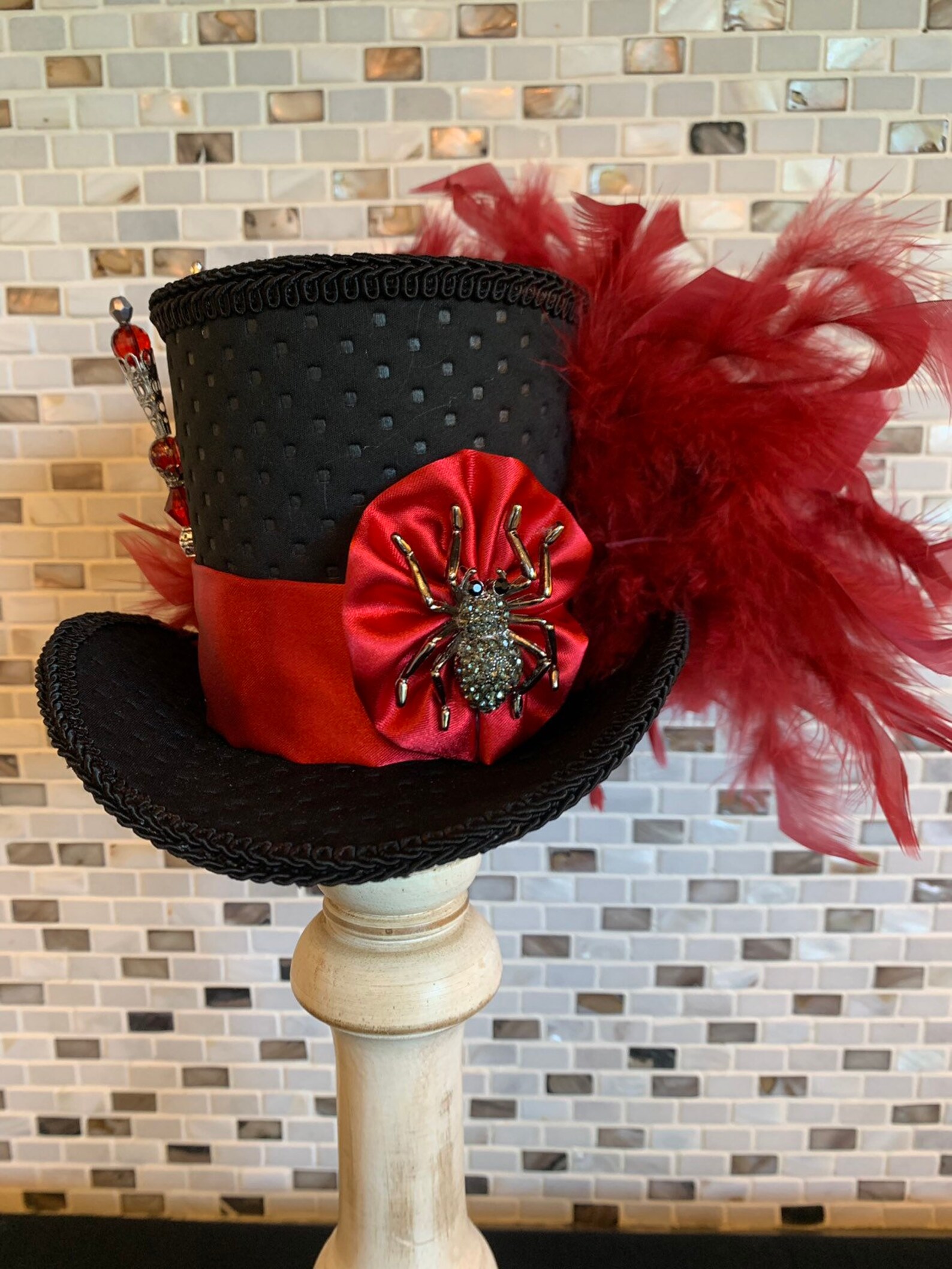 Dracula, Spider, Mini Top Hat, Vampire Steampunk Fascinator, Halloween ...