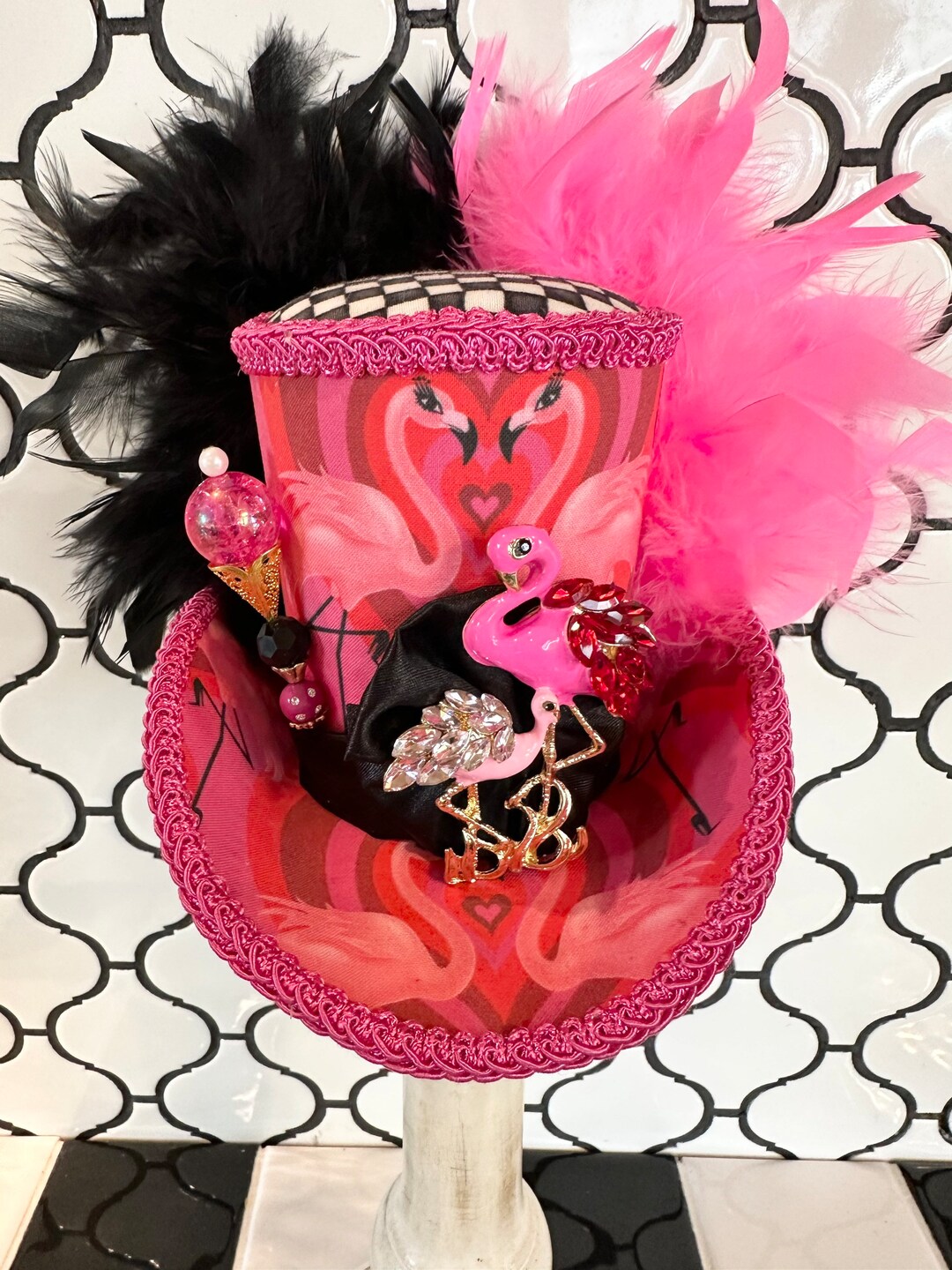 Flamingo Mini Top Hat, Alice in Wonderland Mini Top Hat, Made to Order ...