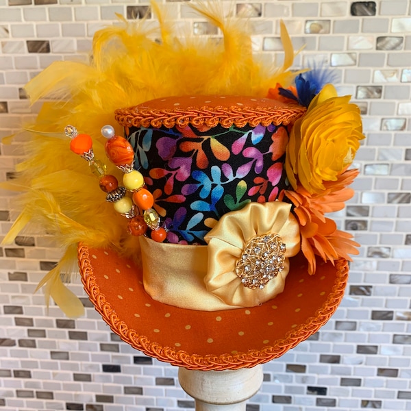 Orange Fascinator - Etsy