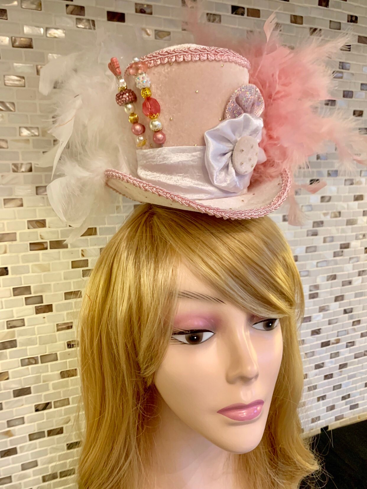 AVAILABLE NOW to SHIP Pink Mini Top Hat Pink Velvet - Etsy