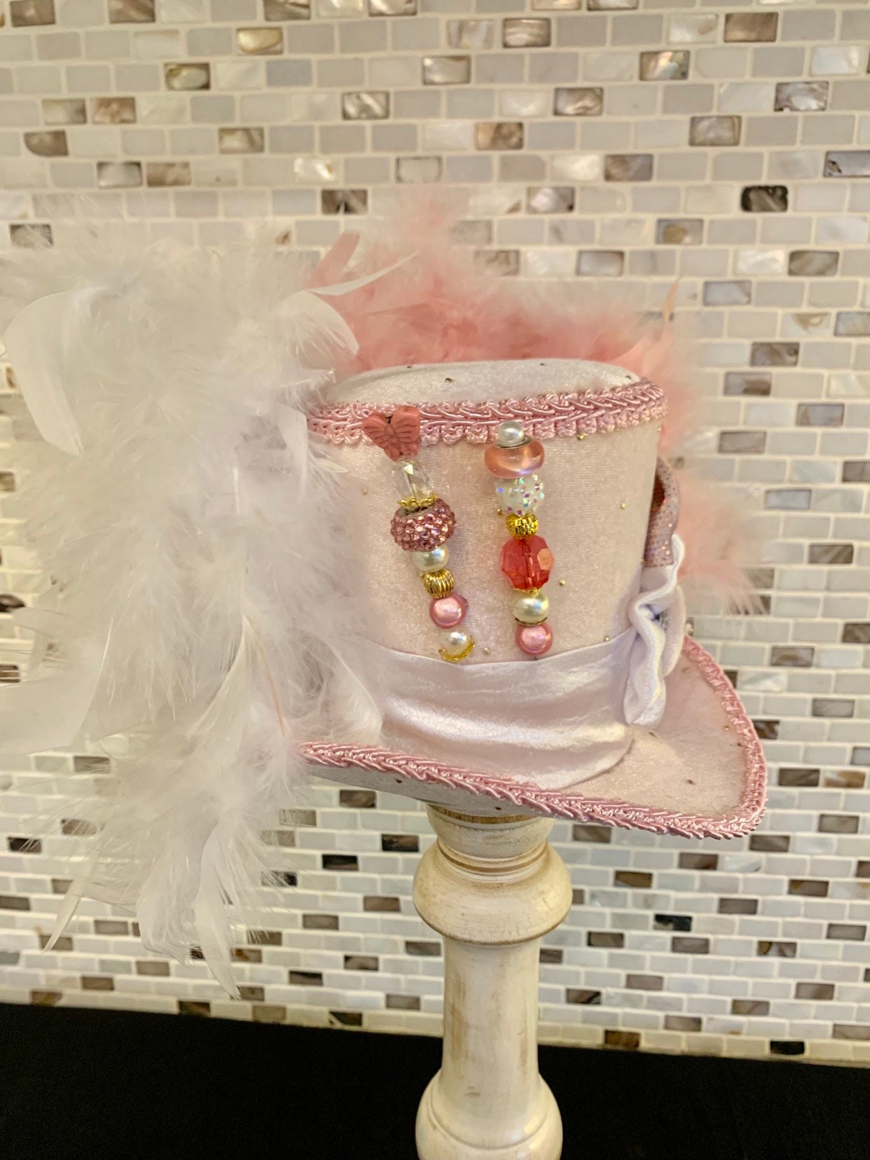 AVAILABLE NOW to SHIP Pink Mini Top Hat Pink Velvet - Etsy