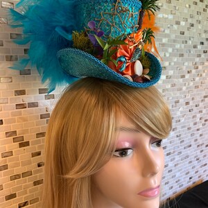 Mermaid Mini Top Hat, Ocean and Beach Fascinator, MADE to ORDER ONLY ...