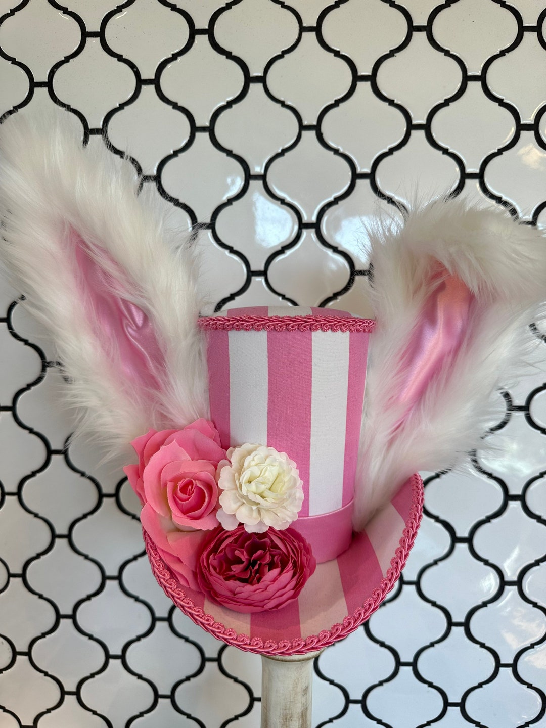 MADE to ORDER ONLY Extra Large Bunny Rabbit Ears Mini Top Hat, Bunny ...