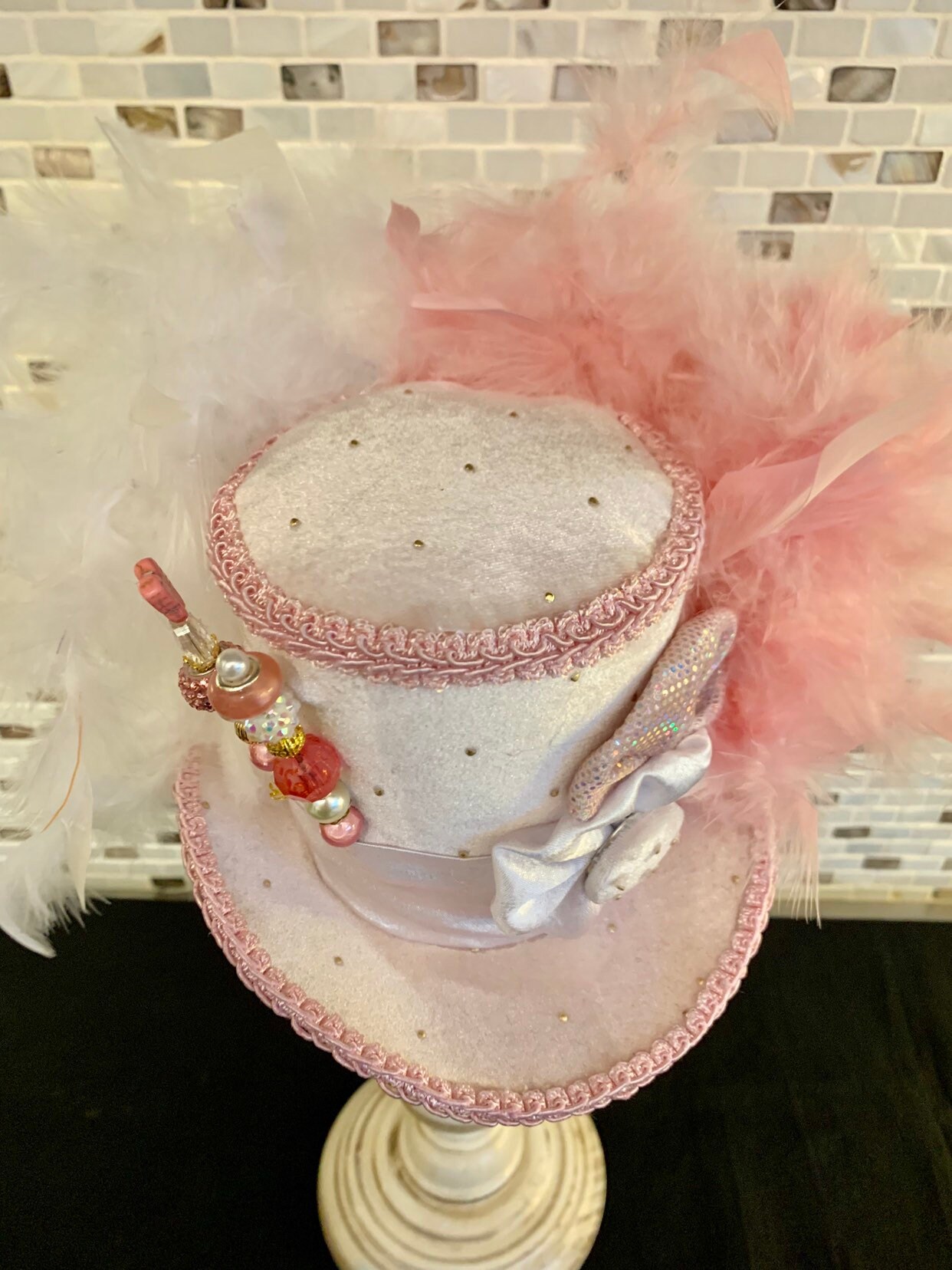 AVAILABLE NOW to SHIP Pink Mini Top Hat Pink Velvet - Etsy