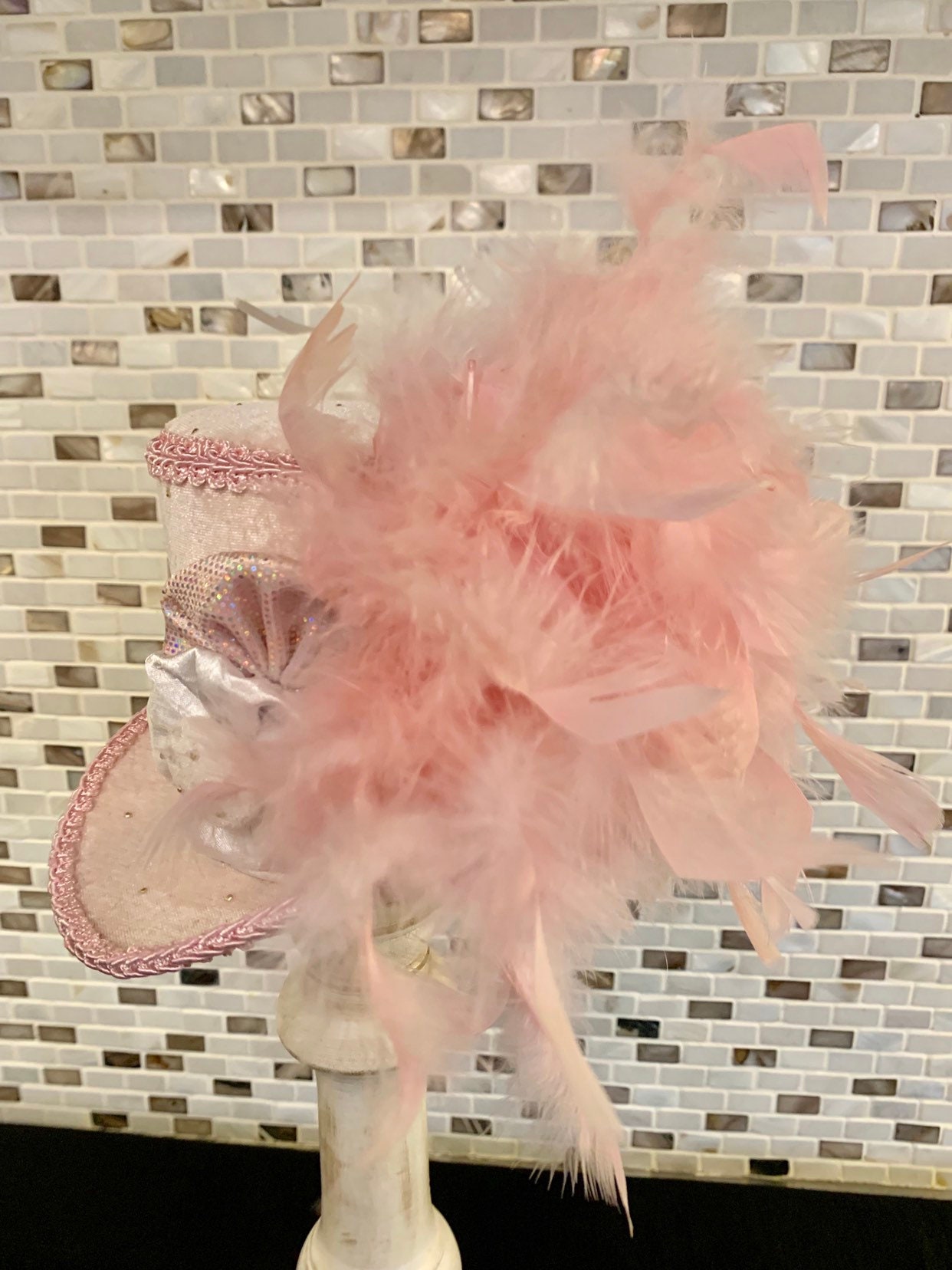AVAILABLE NOW to SHIP Pink Mini Top Hat Pink Velvet - Etsy