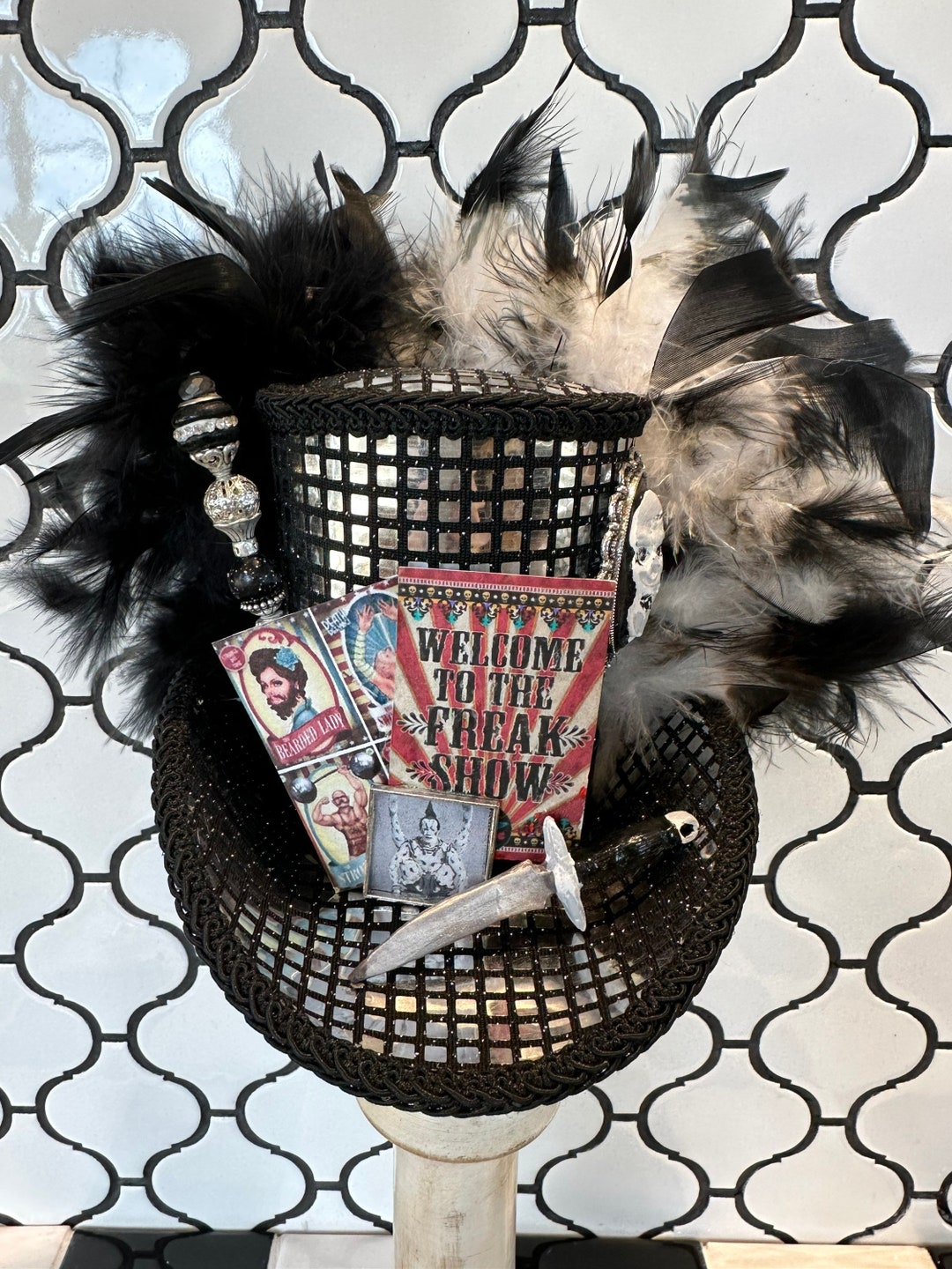 Oddity Circus Mini Top Hat, Freak Show Fascinator, MADE to ORDER ONLY ...
