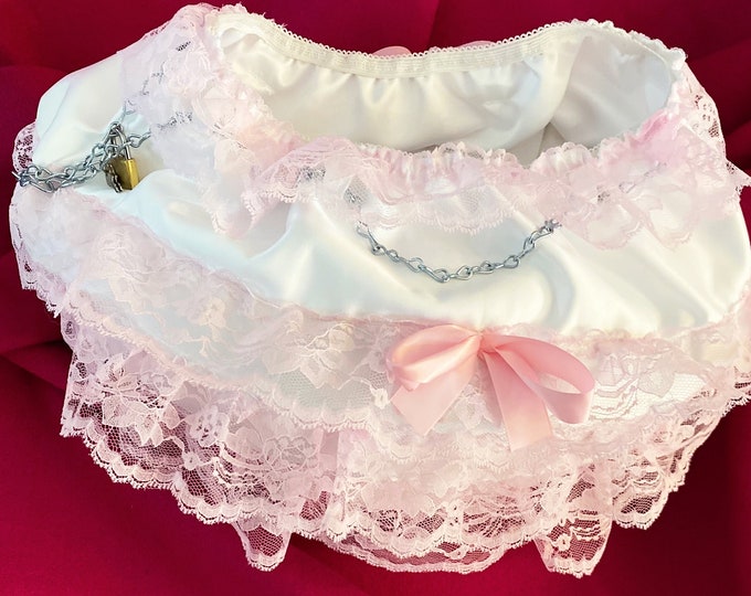 Lock Me up Pull up AB Sissy Satin Waddle Spread Panty Diaper With Lock ...