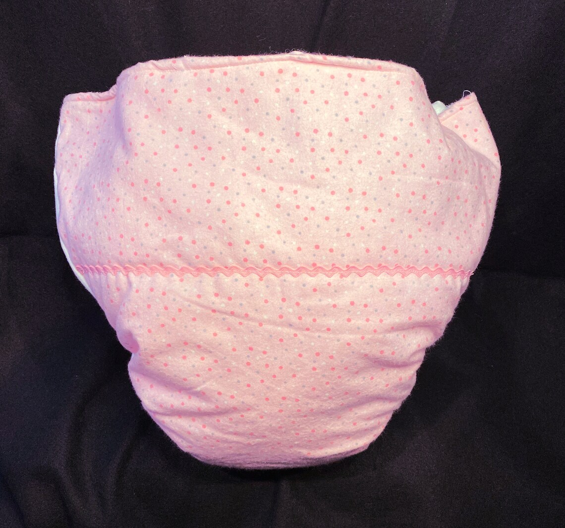 Waddle Diaper Spread Diaper for ABDL in a Solid Pink With Gray - Etsy