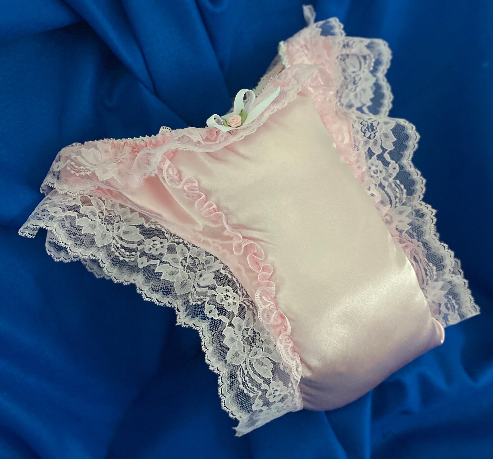Bikini Waddle Diaper in Satin With Lace Spread Diaper for ABDL - Etsy