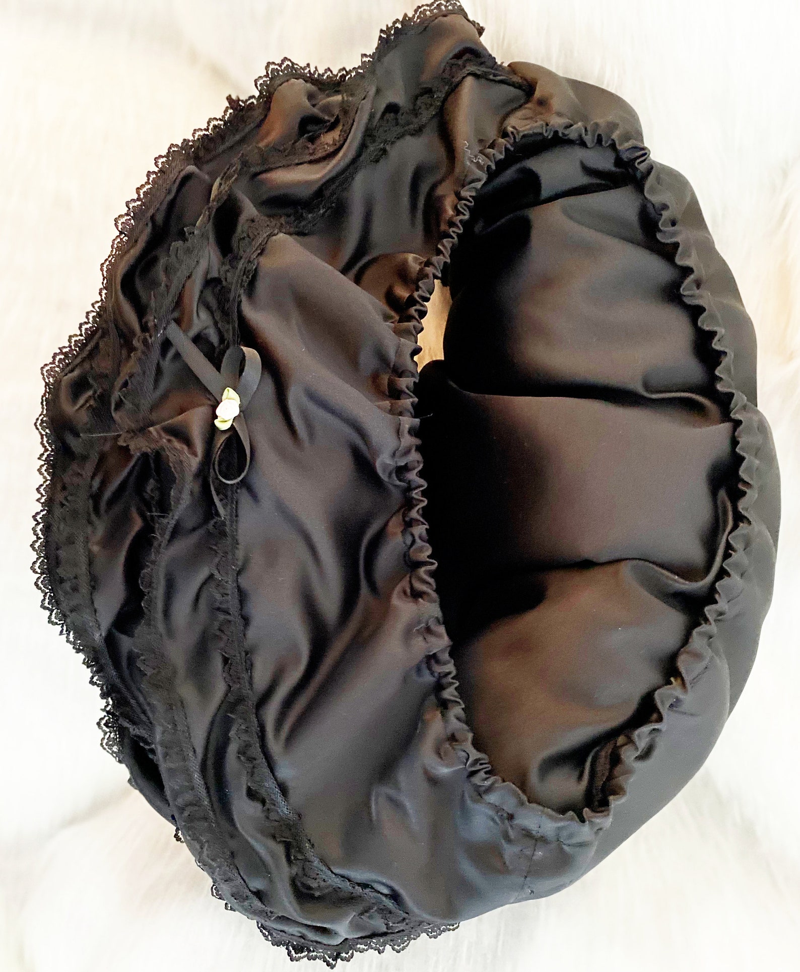 Waddle Pull up Spread Panty Diaper for ABDL in Black Satin and Black ...