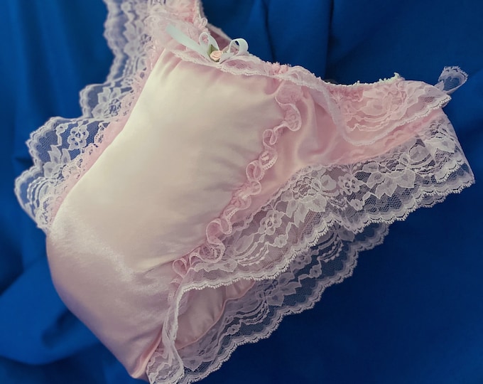 Bikini Waddle Diaper in Satin With Lace Spread Diaper for ABDL - Etsy