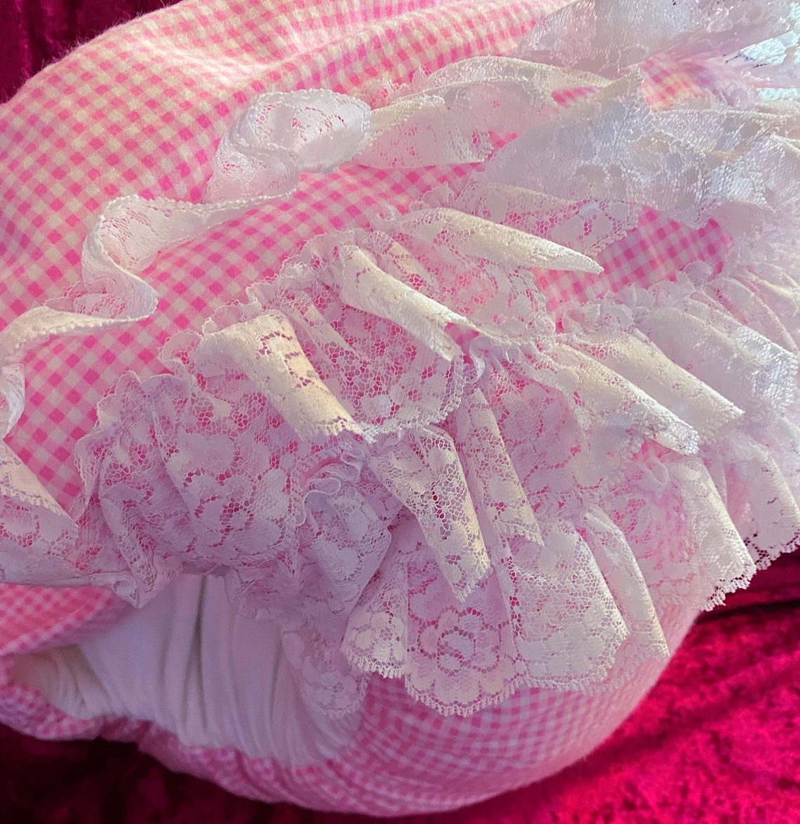 Waddle Diaper Spread Diaper Pink and White Gingham for the - Etsy