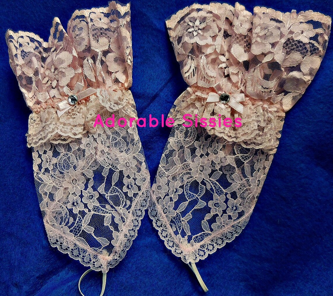 Pink Vintage Inspired Lace Finger Less Vintage Perfect for - Etsy