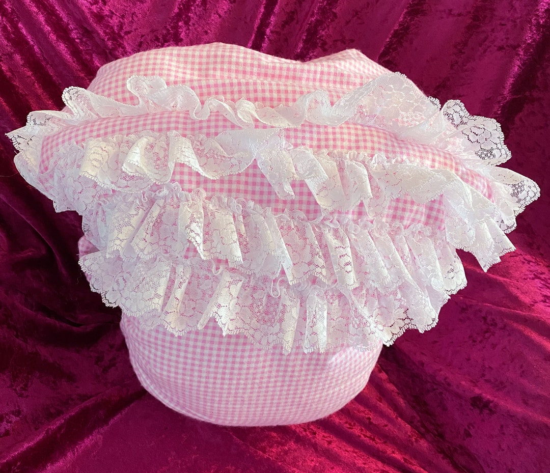 Waddle Diaper Spread Diaper Pink and White Gingham for the Ruffles ...