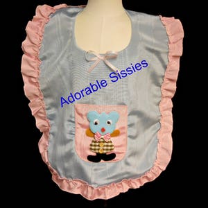 Adult Bib for Adult Baby Made of Fancy Moire Taffeta for Abdl Playdates ...