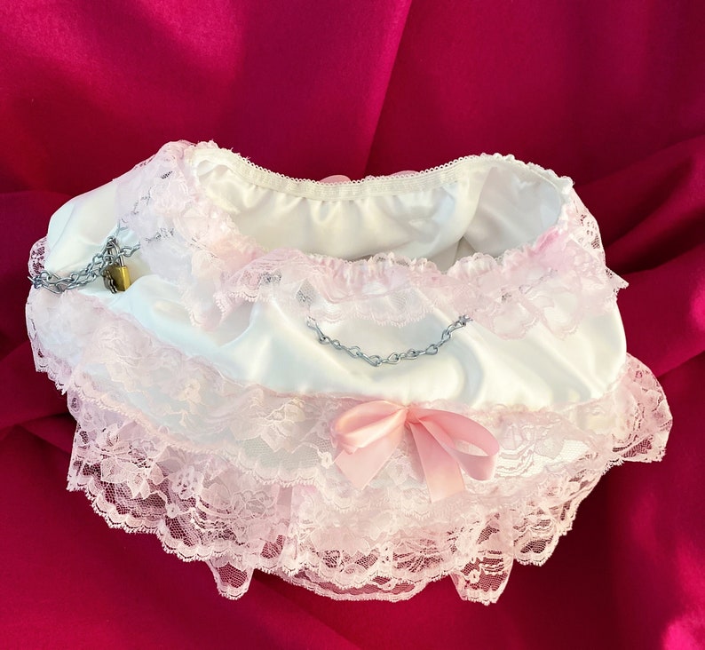 Lock Me up Pull up AB Sissy Satin Waddle Spread Panty Diaper With Lock ...