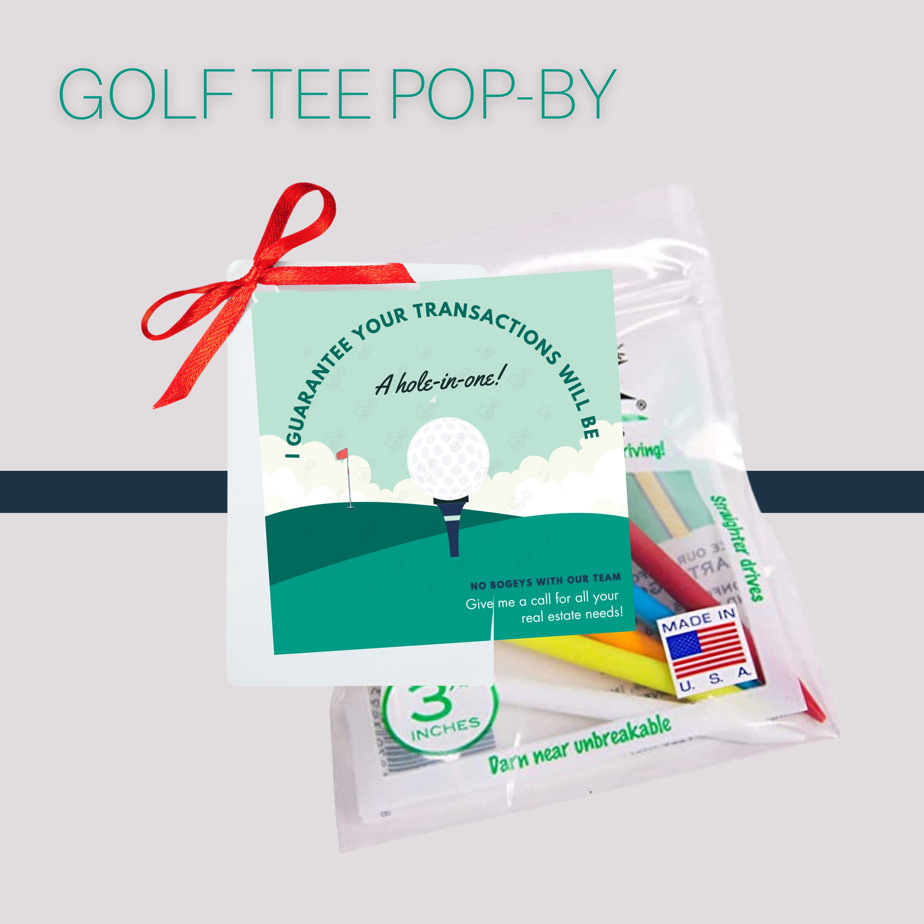 Pop Bys, Golf Theme, Tees Pop by Real Estate Marketing, Editable Tags ...