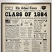 Class of 1973 NEWSPAPER Poster, 1973 Class Reunion, High School Reunion ...