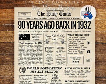 90 Years Ago in 1932 - Etsy