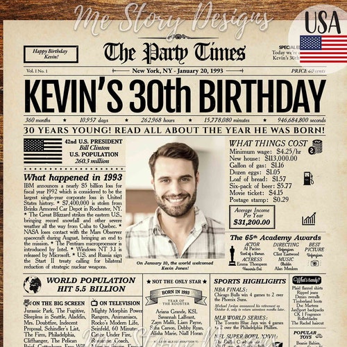 30th Birthday Gift For Him 1993 Personalised Printable Etsy Australia 30th-birthday-gift-for-him-1993-personalised-printable-etsy-australia