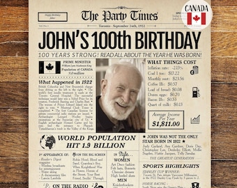 100th Birthday Newspaper | Etsy