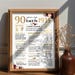 90th Birthday Sign Floral, 90th Birthday Decoration Idea, Back in 1935 ...
