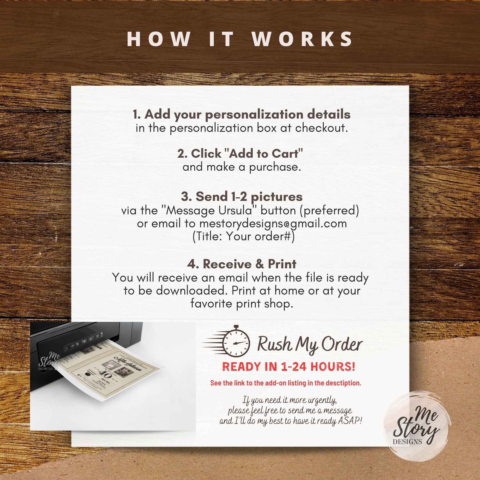 Birthday Invitation With Two Pictures 2 Pictures - Etsy