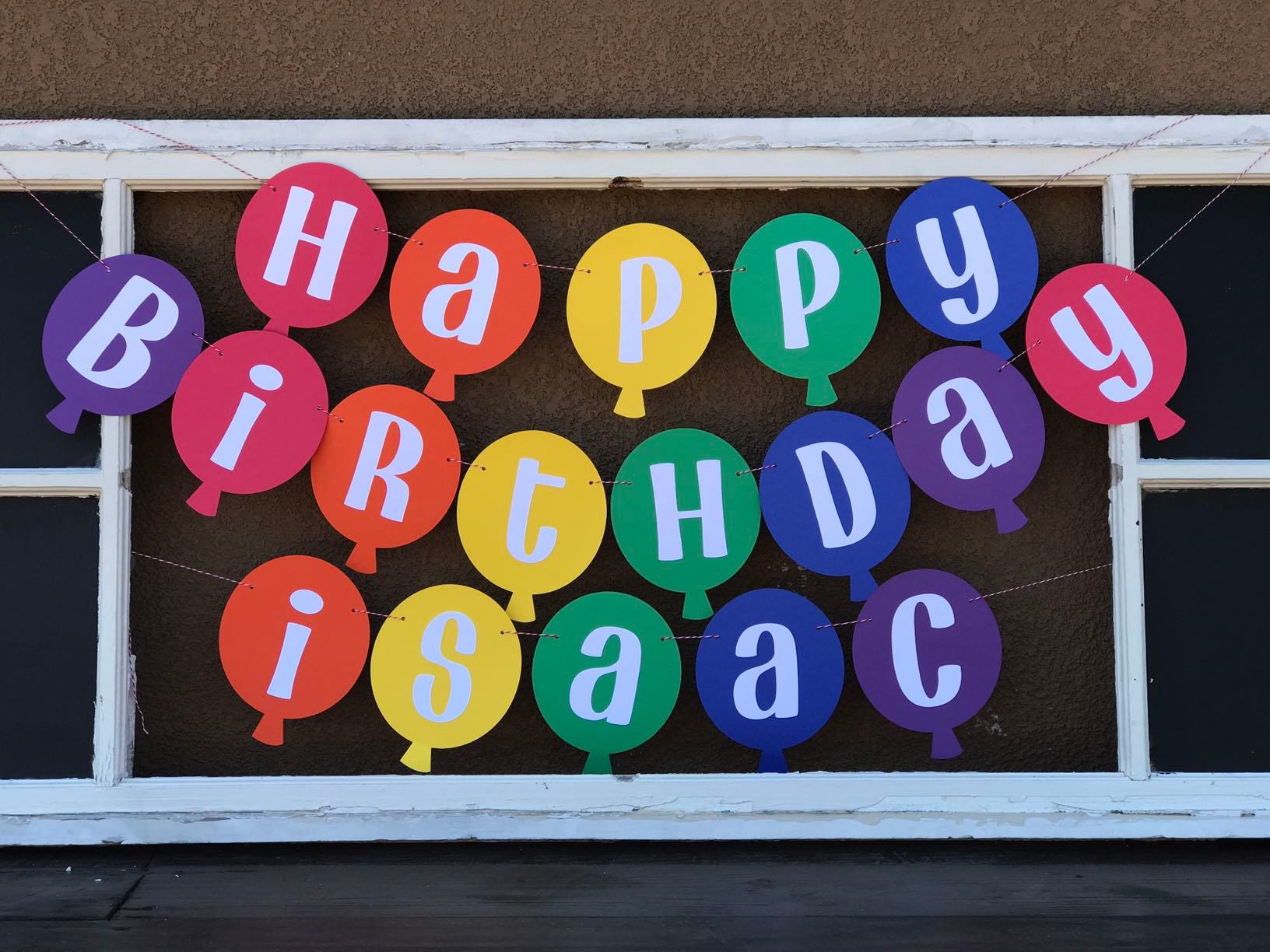 Balloon Themed Birthday Banner - Etsy