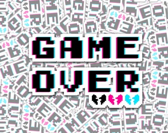 Game Over Aesthetic Sticker - Etsy
