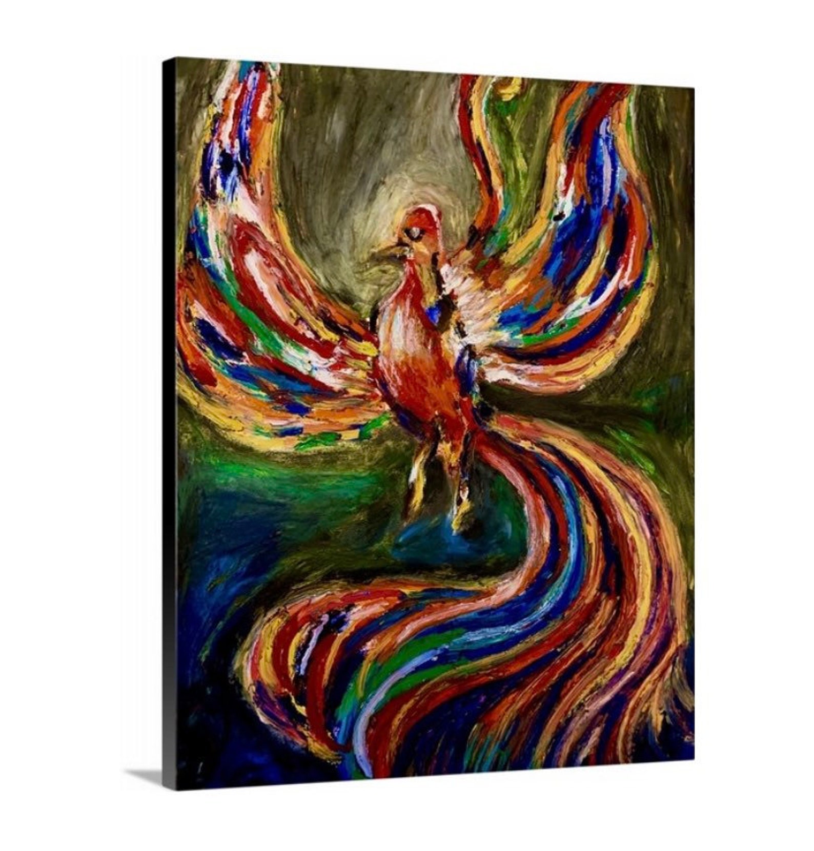 Phoenix Rising Above the Ashes Canvas Print - Etsy