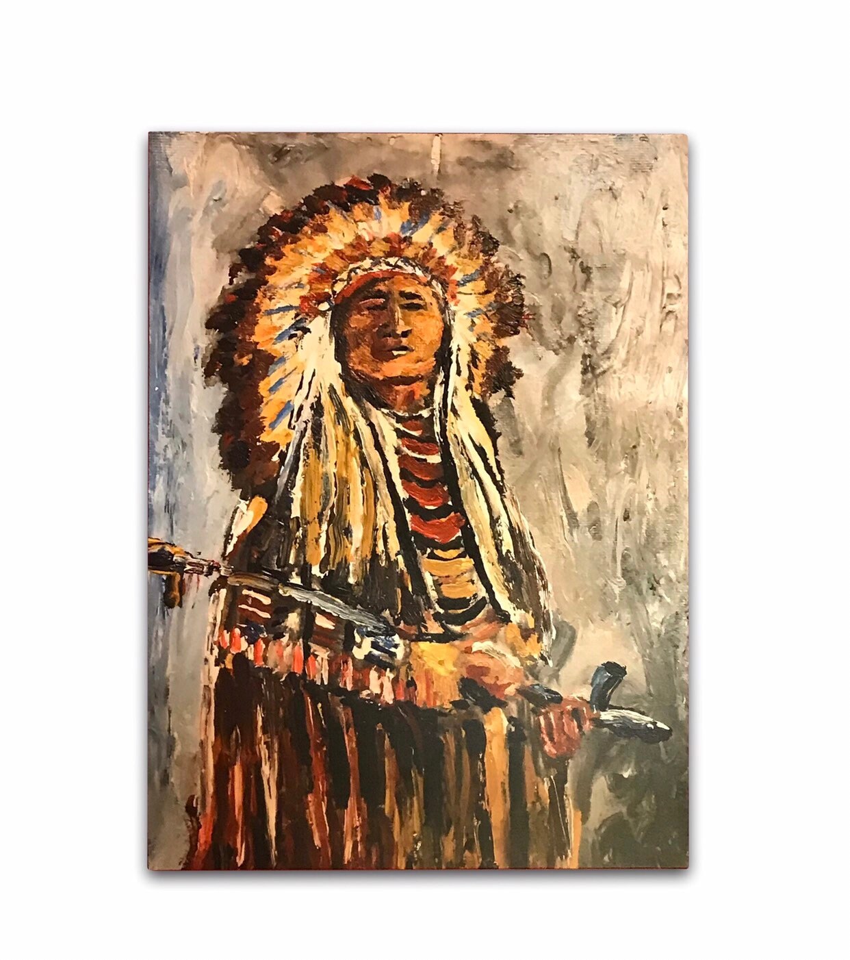 Sitting Bull Art Canvas Print - Etsy