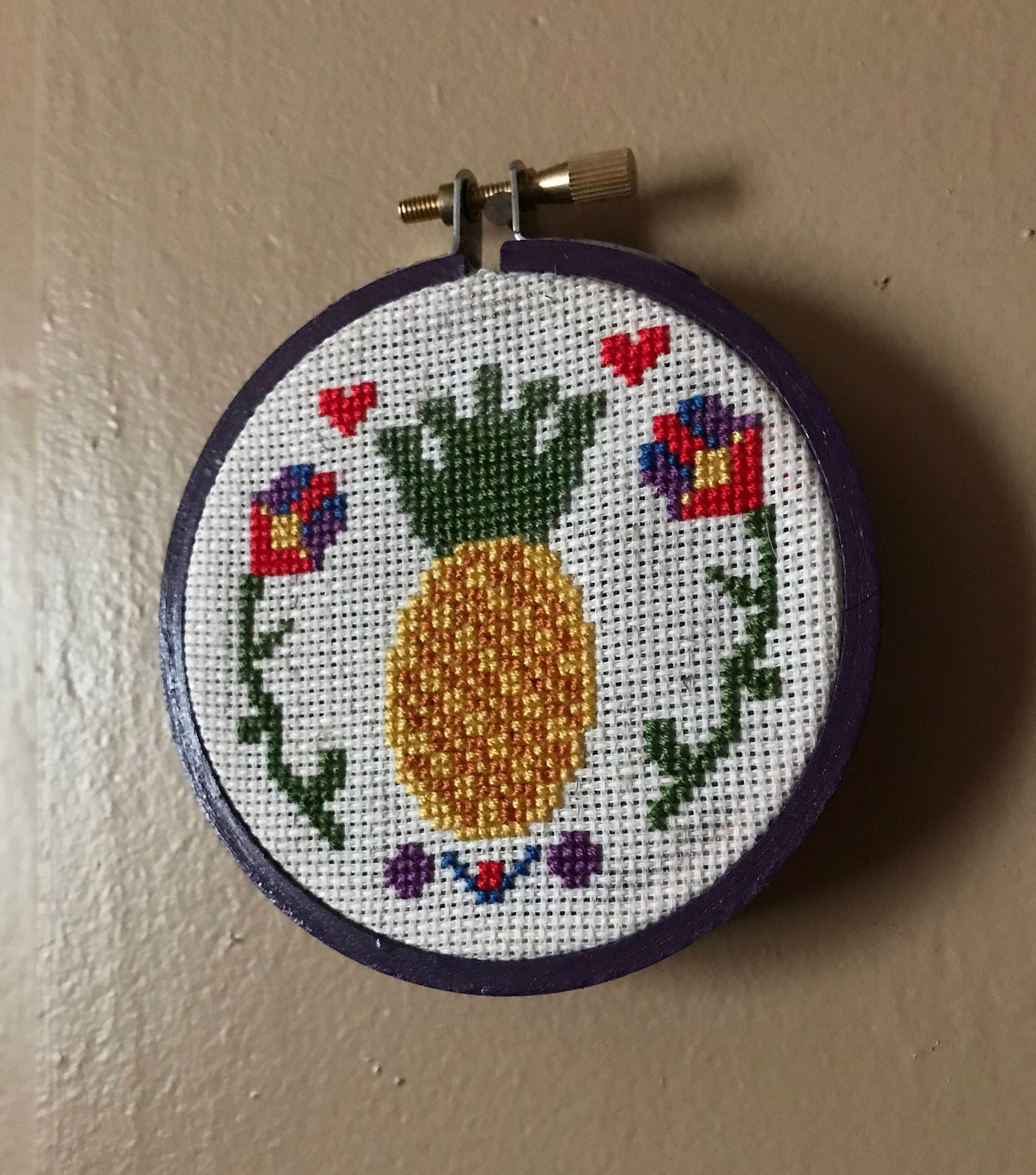 Pineapple Pennsylvania Dutch Hex Sign Cross Stitch Pattern Instant ...