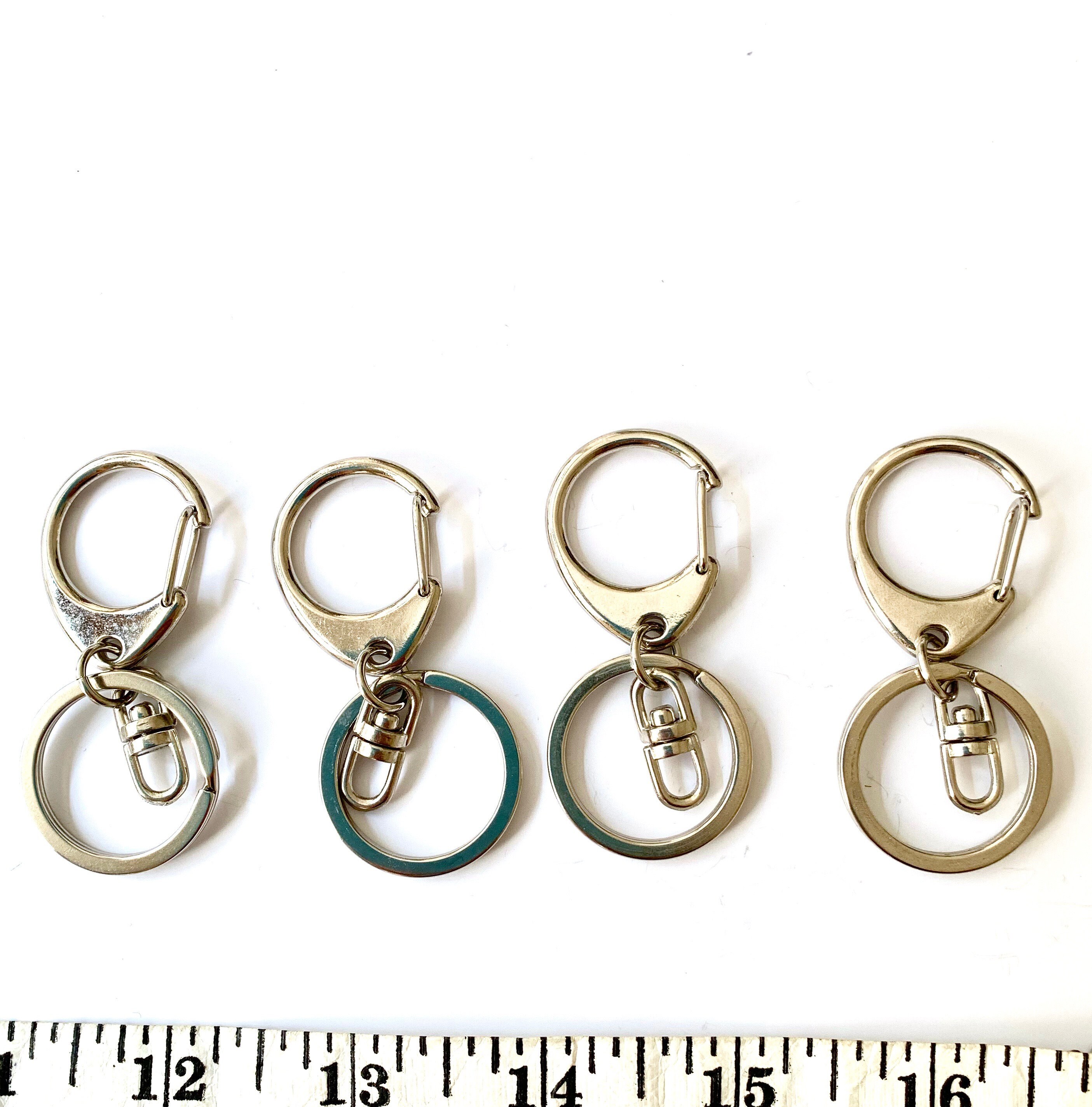 12 Pc Ass't Silver Fancy Metal Key Ring Clasps Lanyard Hooks W. Swivel ...