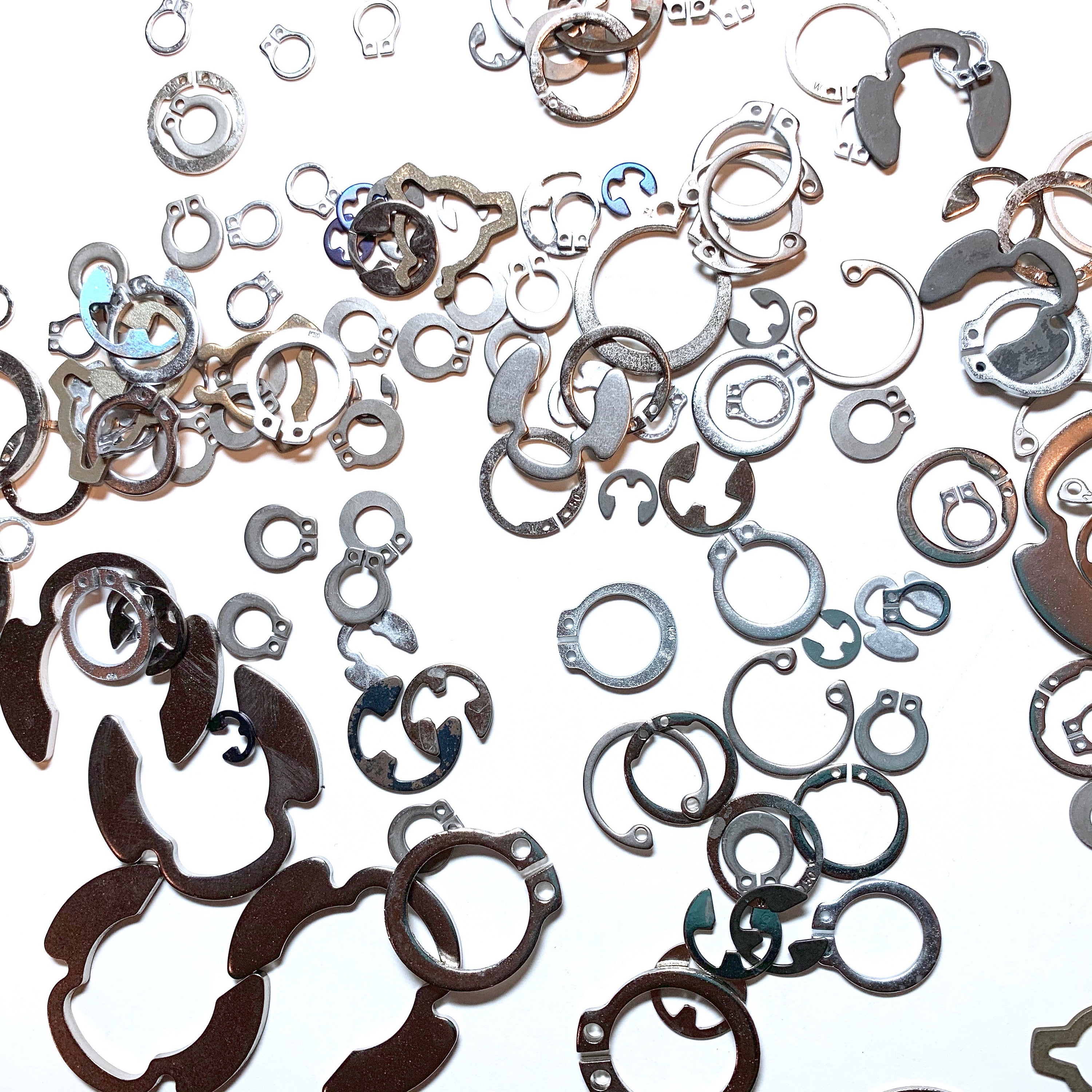 Silver Metal RETAINING RINGS Industrial Connectors for Jewelry ...