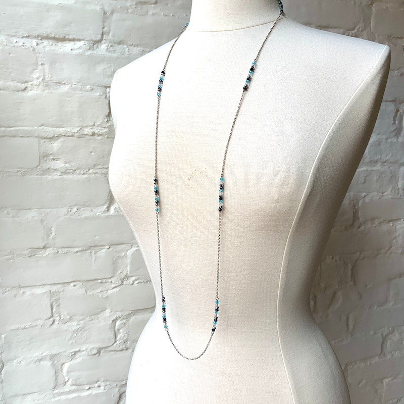 Blue Crystal Chain - Etsy