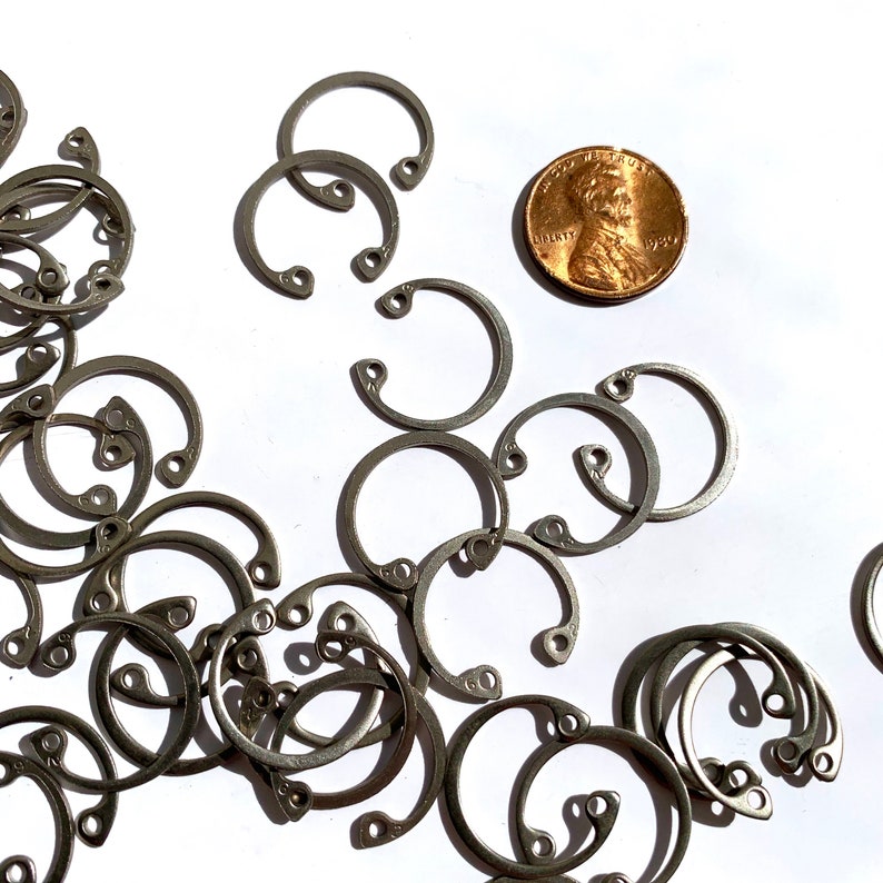 Silver Metal RETAINING RINGS Industrial Connectors for Jewelry ...