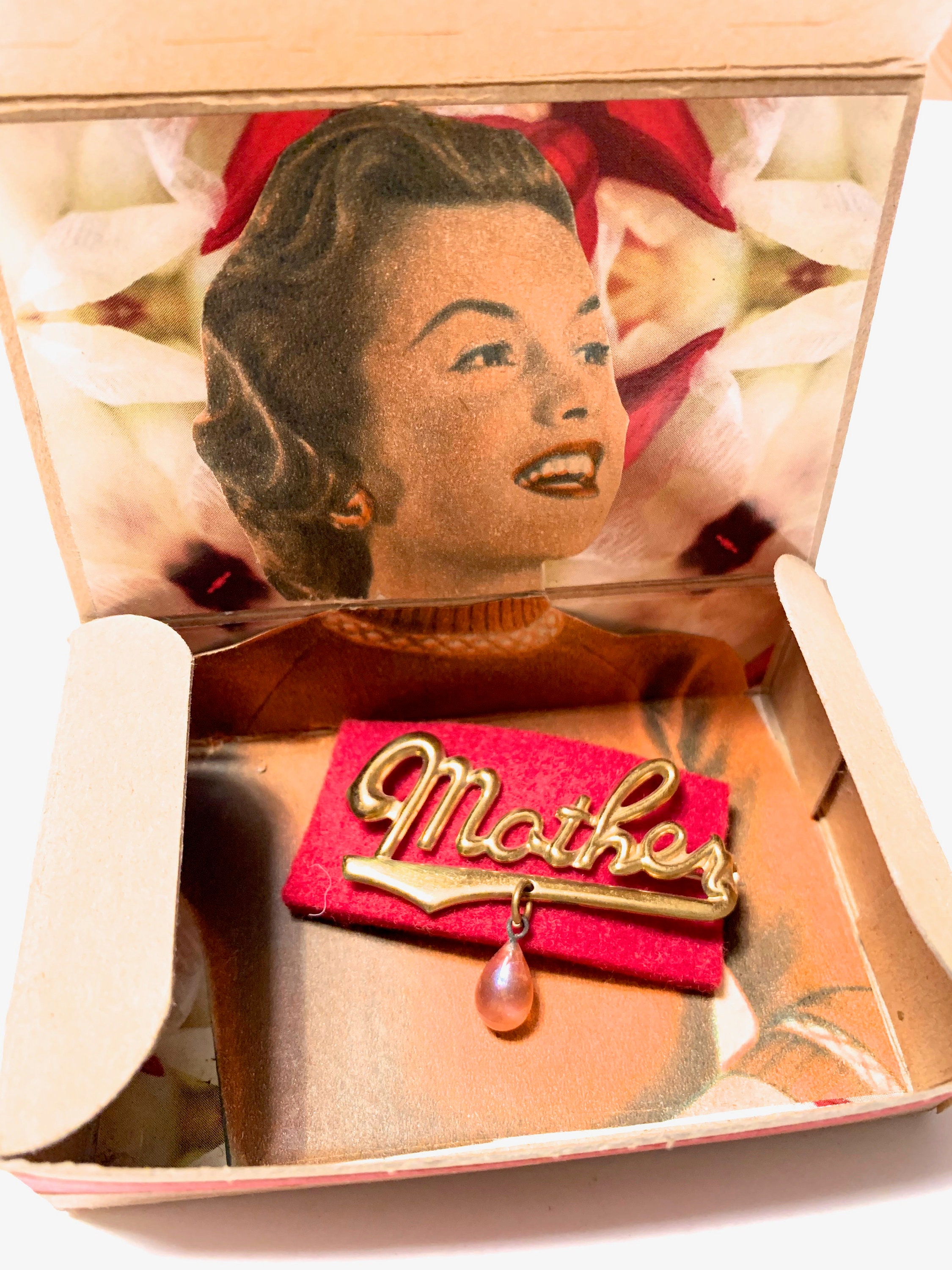 Vintage Lapel Script Word Pin in Handmade Collage Gift Box/ - Etsy