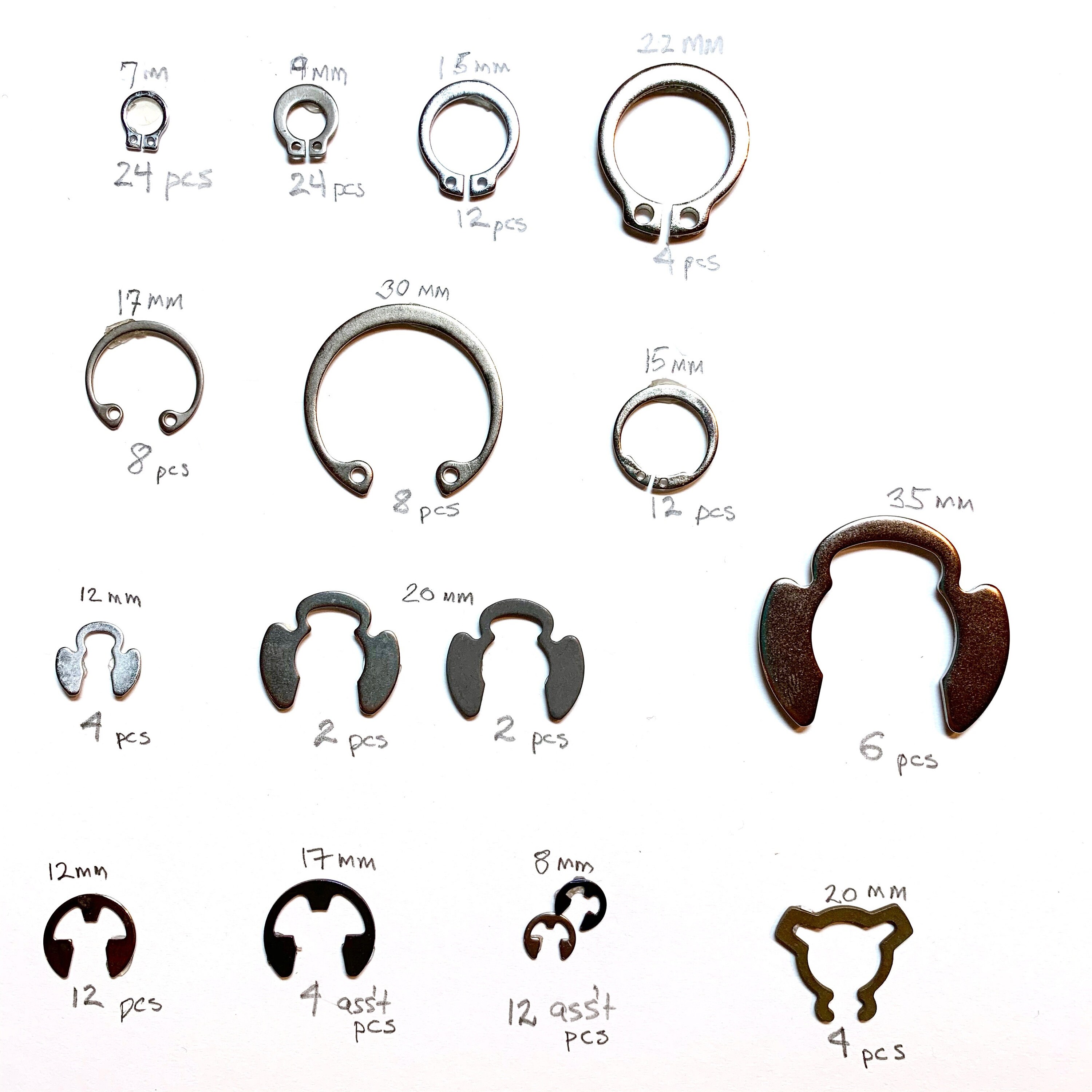 Silver Metal RETAINING RINGS Industrial Connectors for - Etsy Singapore