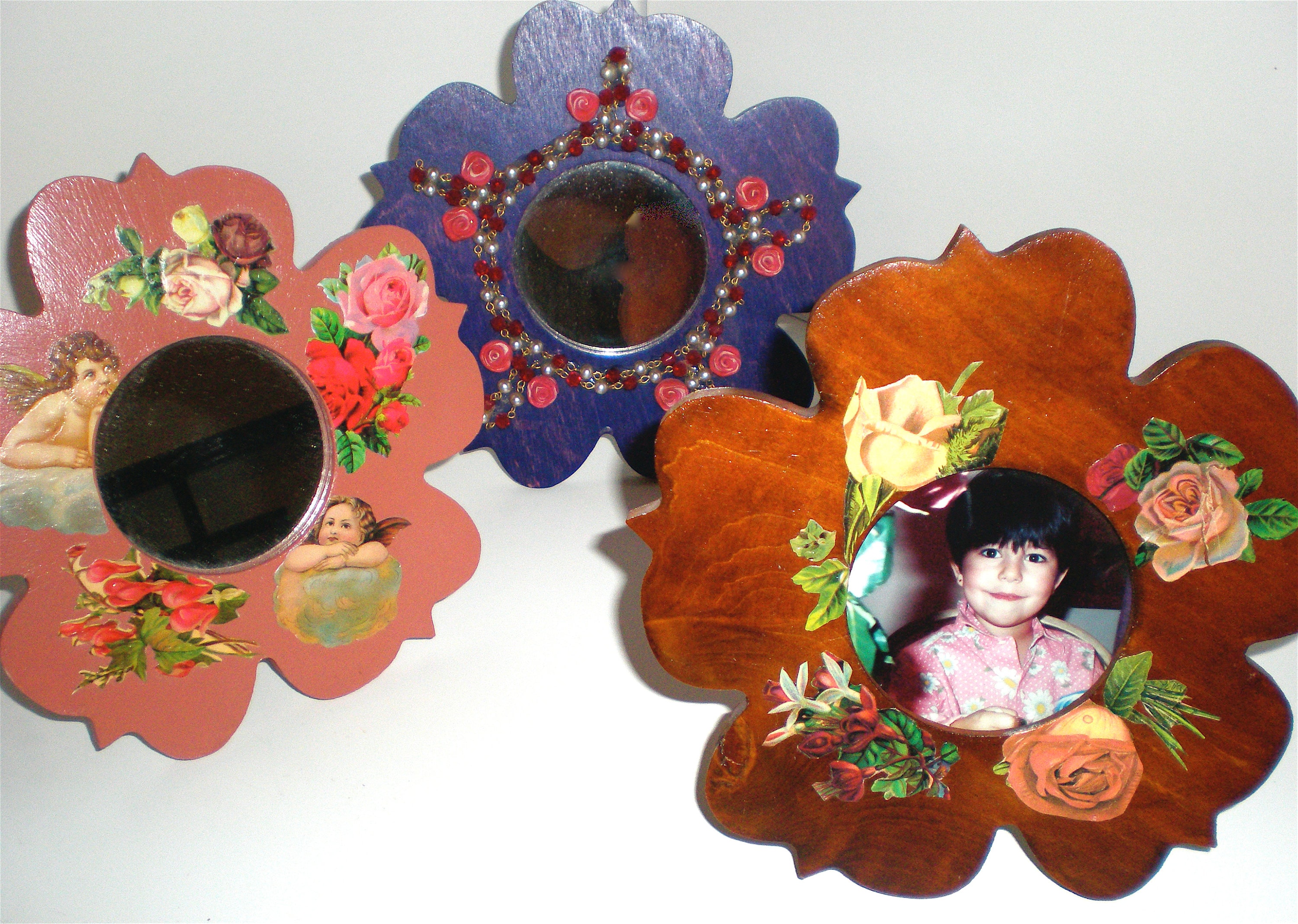 Vintage Handmade Wood FRAME Wood Flower Frame Handcut Wood - Etsy