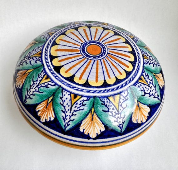 Italian Ceramic Container with Lid: Vintage Italian J… - Gem