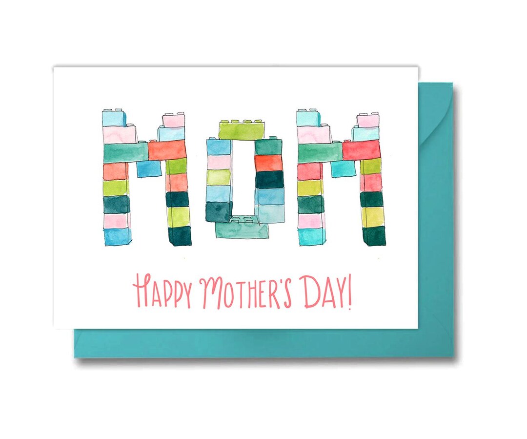 Lego Mother's Day Card, Funny Mother's Day Card, Mother's Day Card With ...