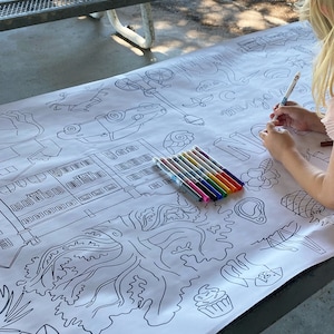Charleston Themed Coloring Banner, Giant Coloring Page, Party Table ...