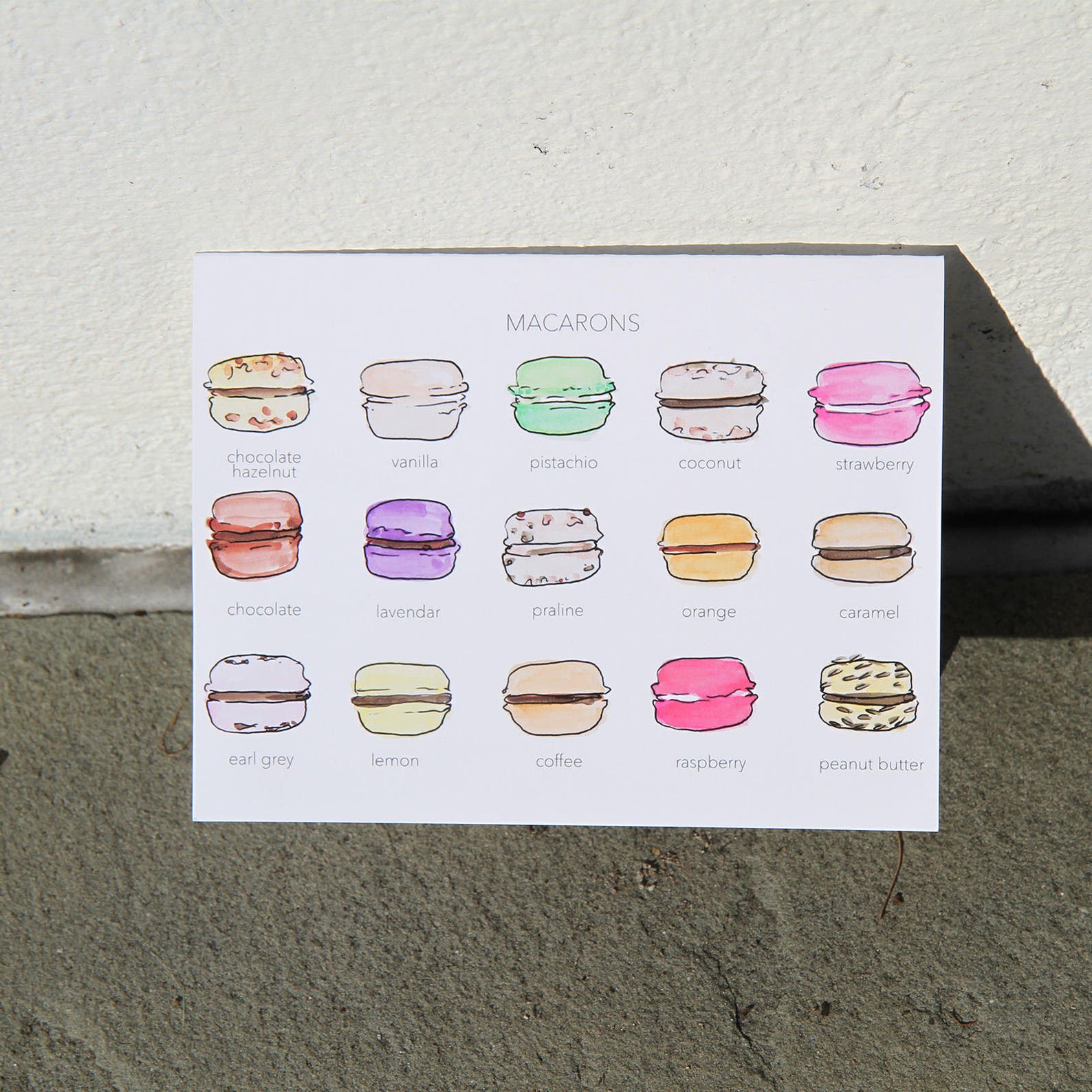Macaron Card French Macarons French Dessert Card Card for - Etsy