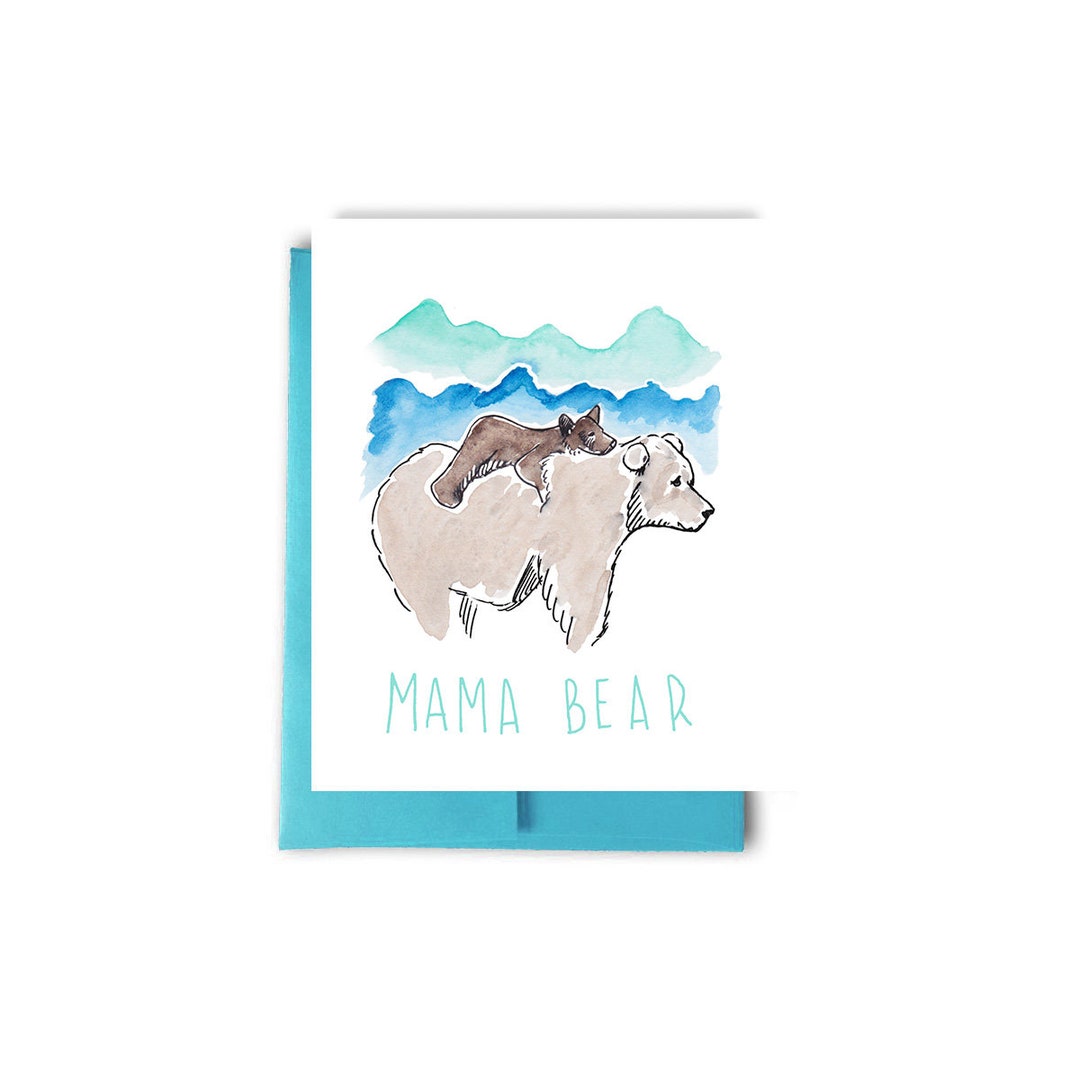 Mama Bear Card, Mother's Day Card, Mama Bear Baby Bear, Card for Mom ...