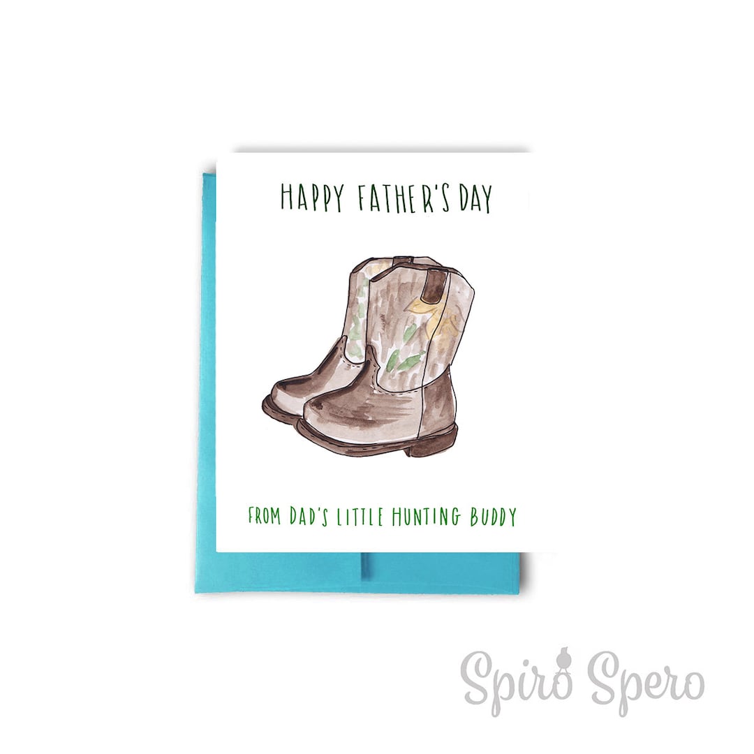 Dad's Little Hunting Buddy, Happy Father's Day Card, Hunting Card for ...