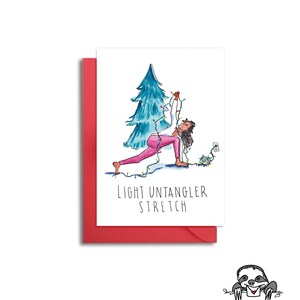 Yoga Themed Christmas Cards, Set of 6 Christmas Cards, Christmas Yoga ...