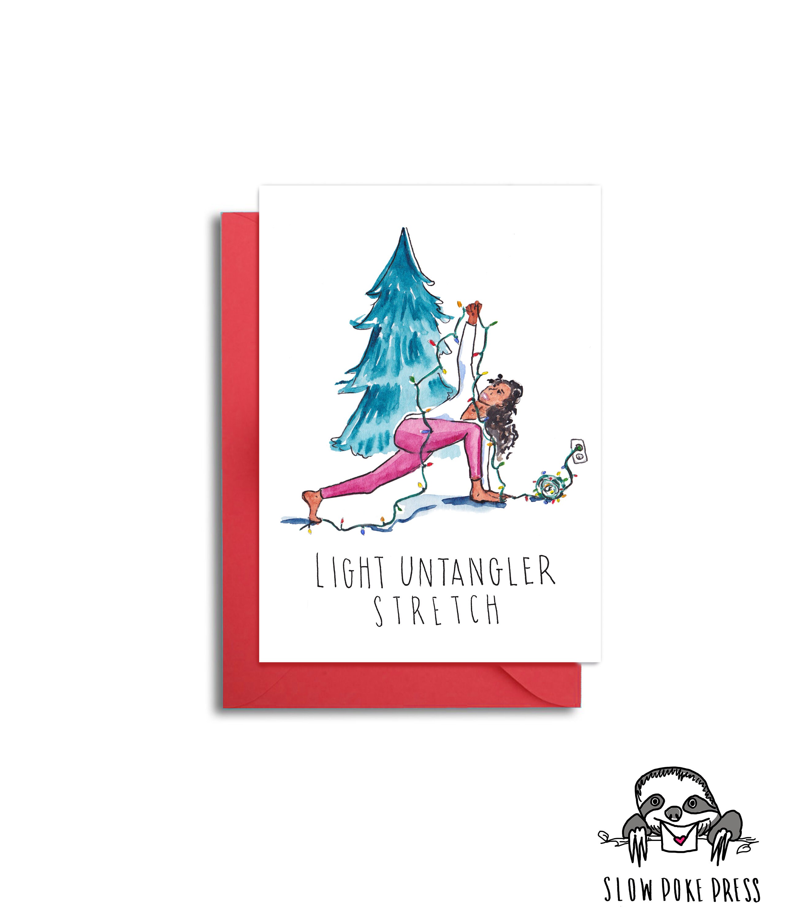 Yoga Themed Christmas Cards Set of 6 Christmas Cards - Etsy